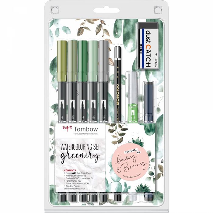 Set Watercoloring Tombow Greenery ⭐️